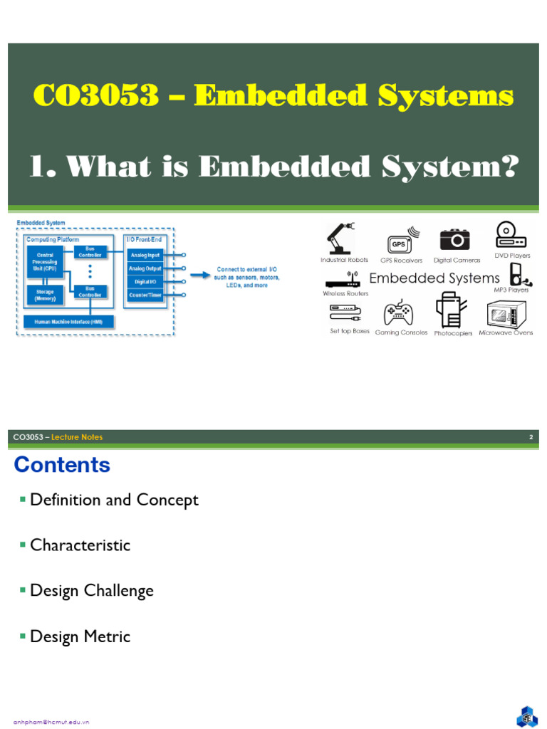 Overview of Embedded Systems Concepts | PDF | Embedded System | Central ...