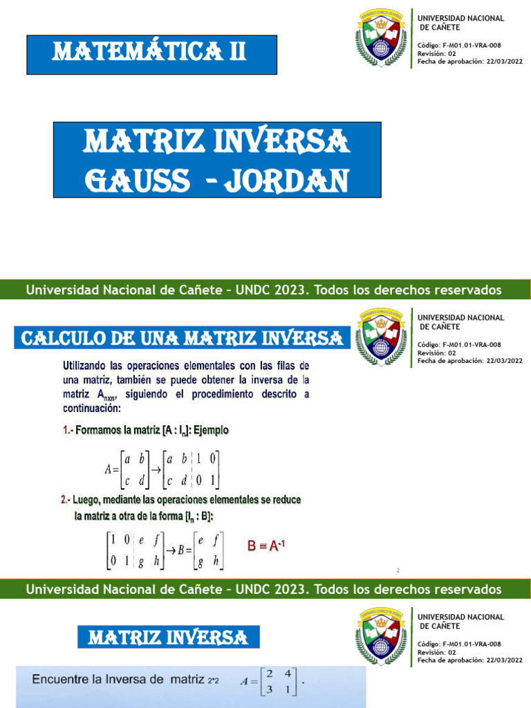 C3 Mat Ii | PDF | Algoritmos | Álgebra lineal