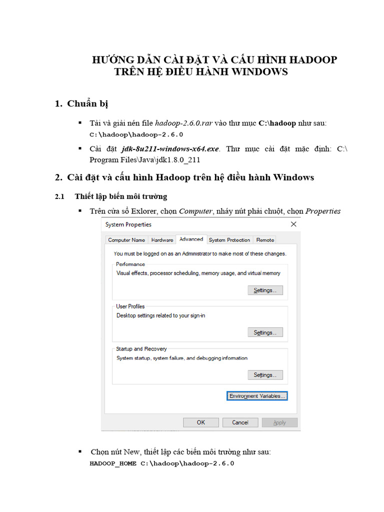 Huong Dan Cai Dat Hadoop HDH Windows | PDF