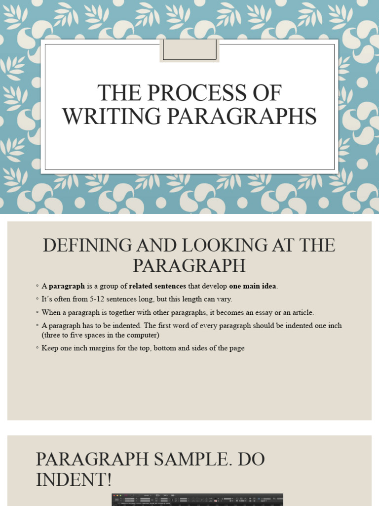 The Process of Writing Paragraphs | PDF | Paragraph