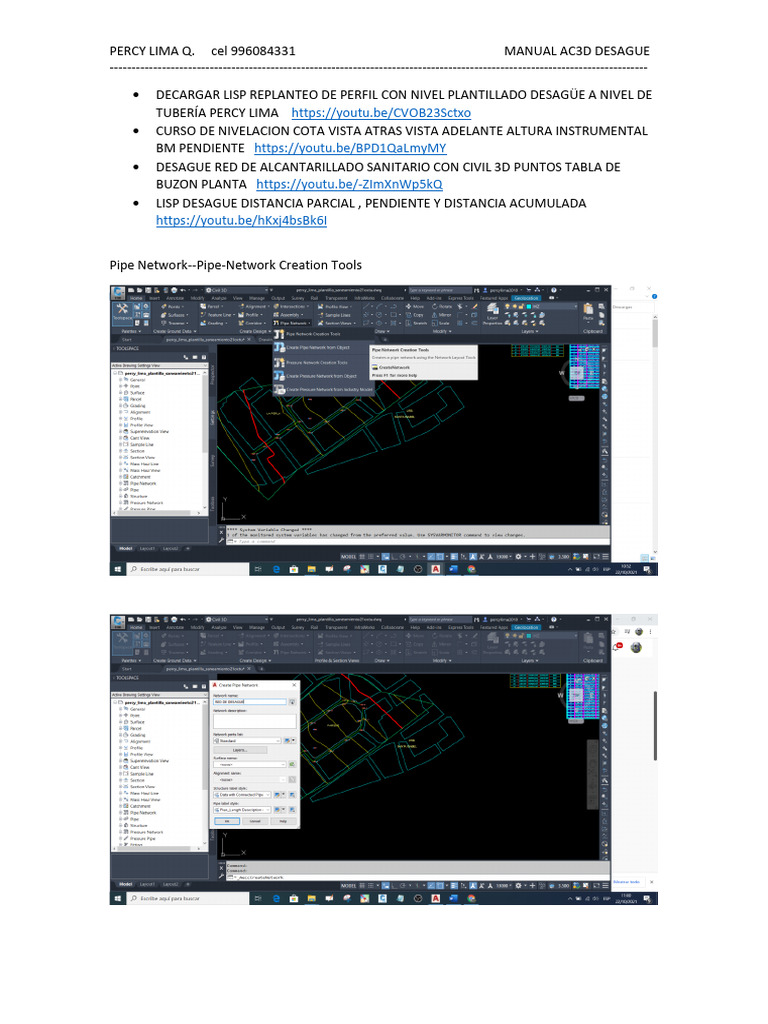 MANUAL 01 REDES DE DESAGUE Pipe Network manual | PDF