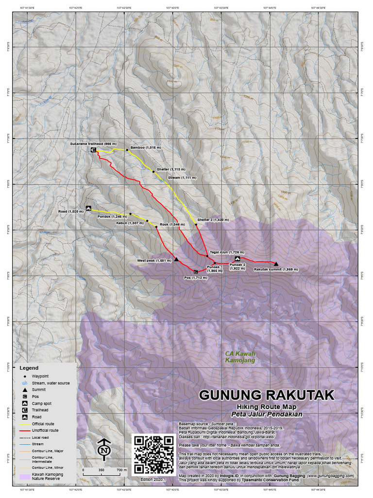 Peta Jalur Pendakian Gunung Rakutak | PDF