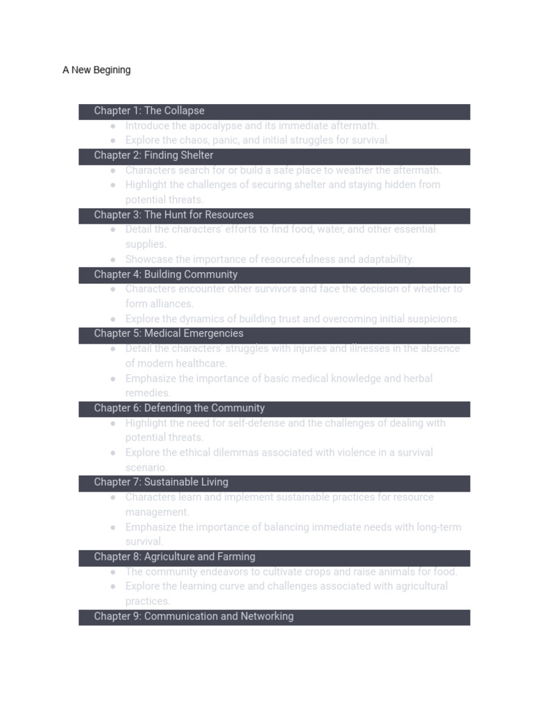 A New Beginning | Download Free PDF | Apocalyptic And Post Apocalyptic ...