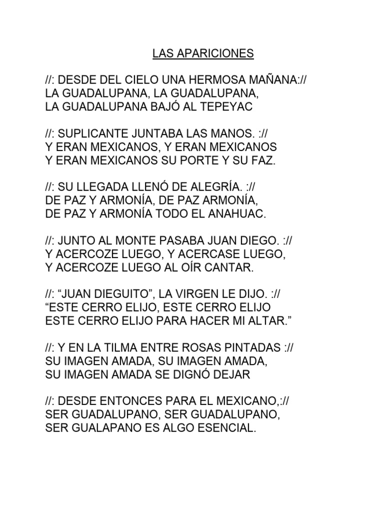 Las Apariciones/La Guadalupana | PDF