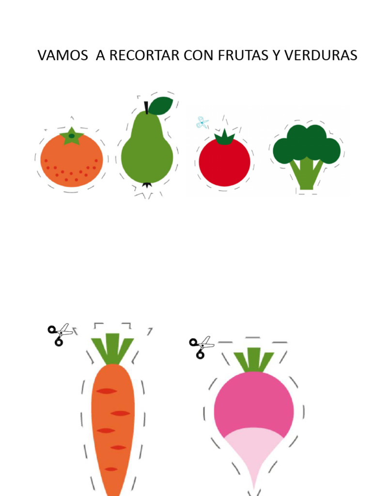 Recorte Frutas y Verduras | PDF