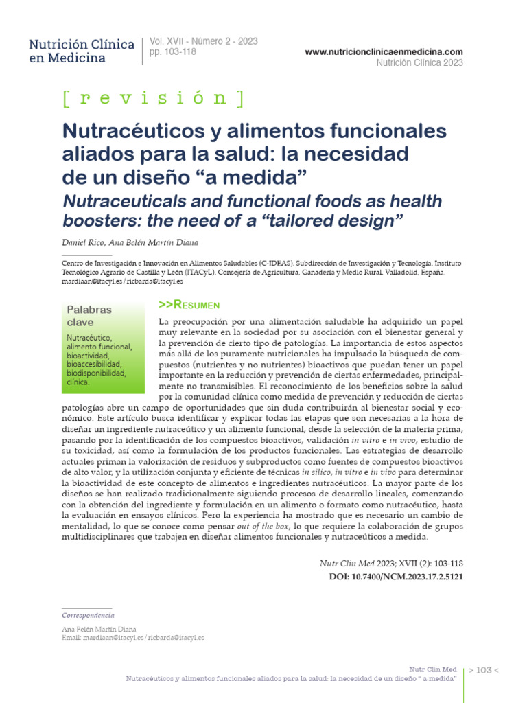 Nutracéuticos y Alimentos Funcionales | PDF | Nutracéutico | Comida funcional