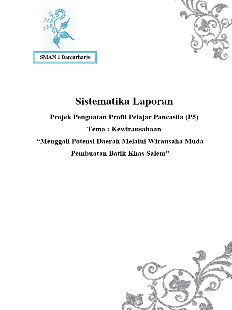 Sistematika Laporan P5 Batik Fix | PDF