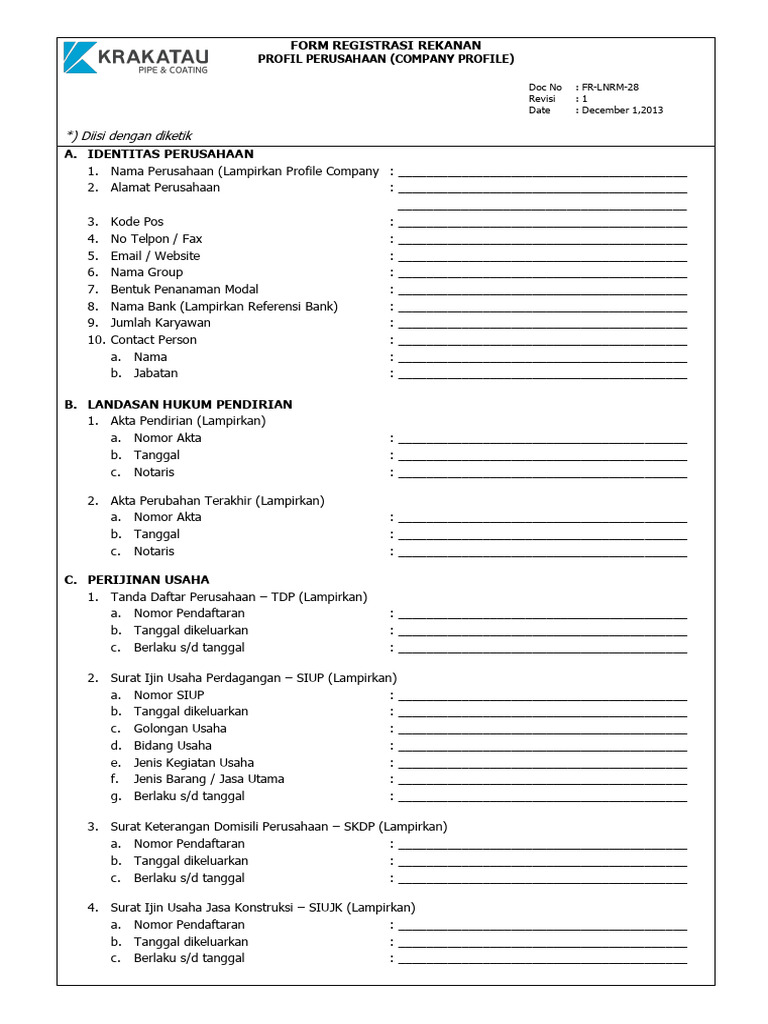 Form Registrasi | PDF | Pengelolaan Keuangan & Uang