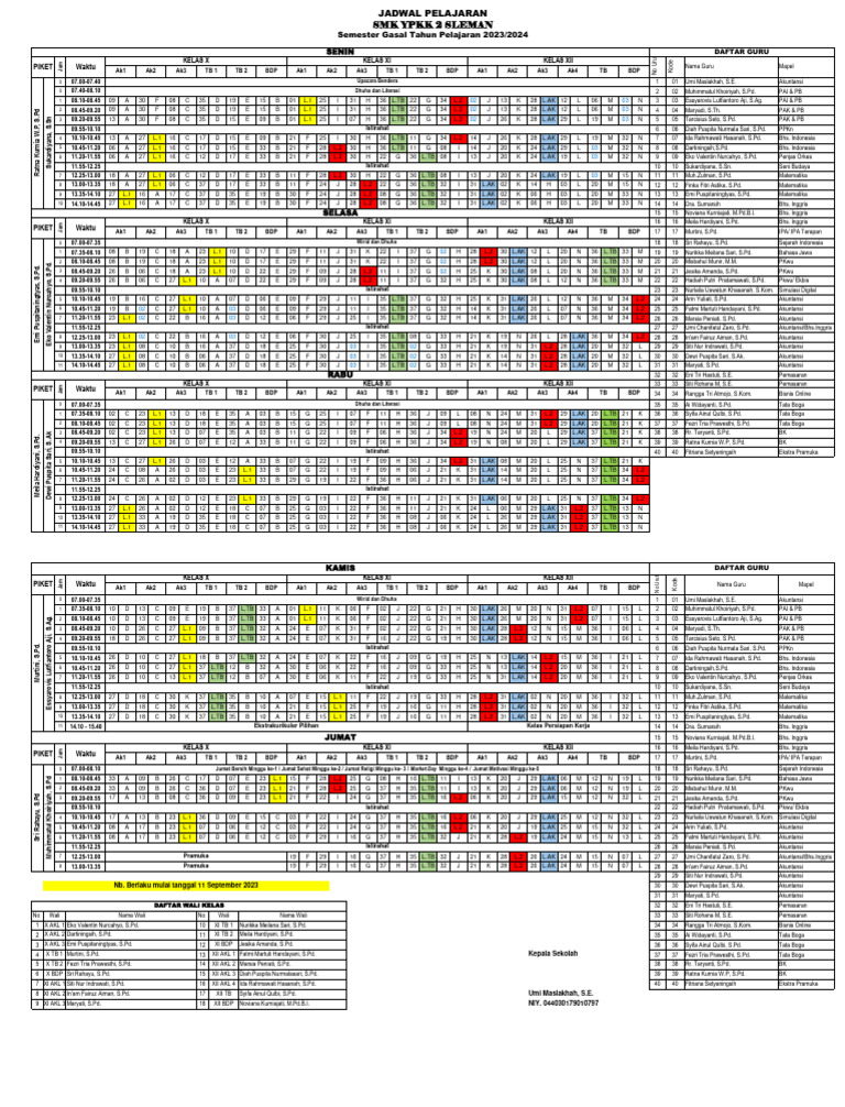 Jadwal Moving Class Gs2324-1 | PDF