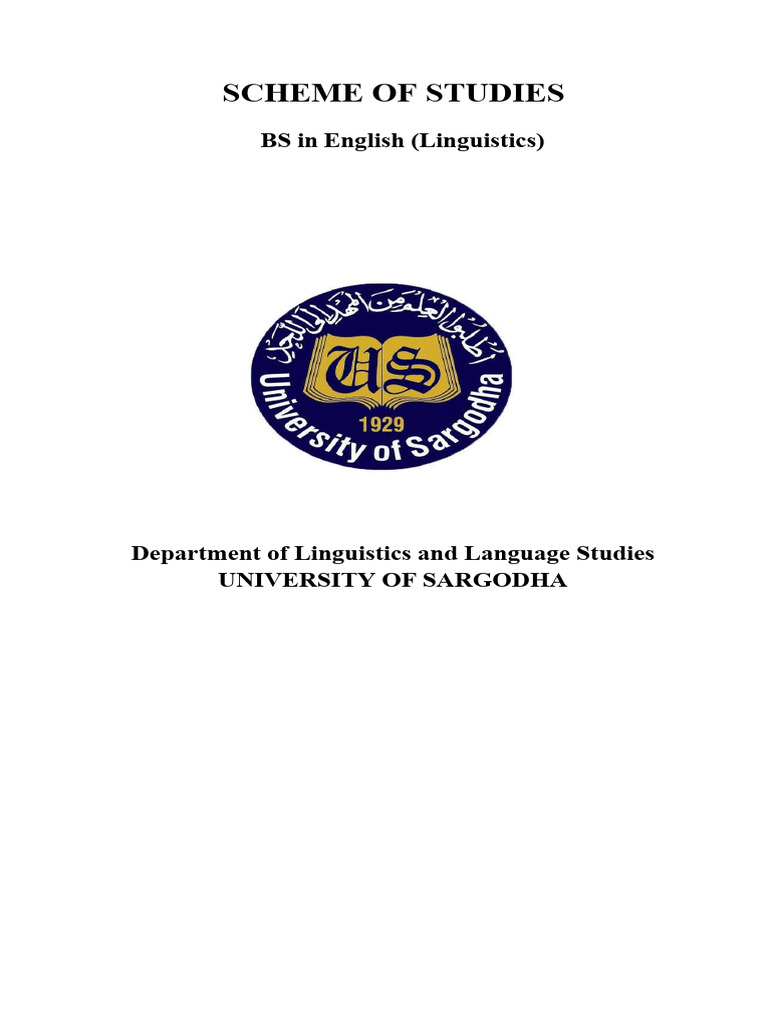 Scheme of Studies: BS in English (Linguistics) | PDF | Phrase ...