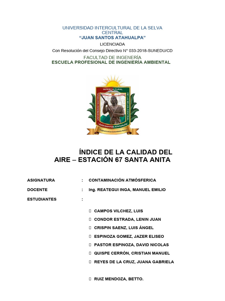 Informe 01 Refes - 2 | PDF | La contaminación del aire | Partículas