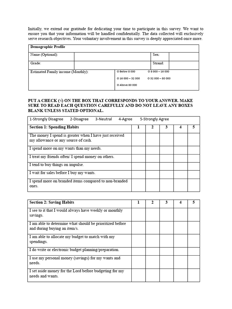 Questionnaire (2023) | PDF