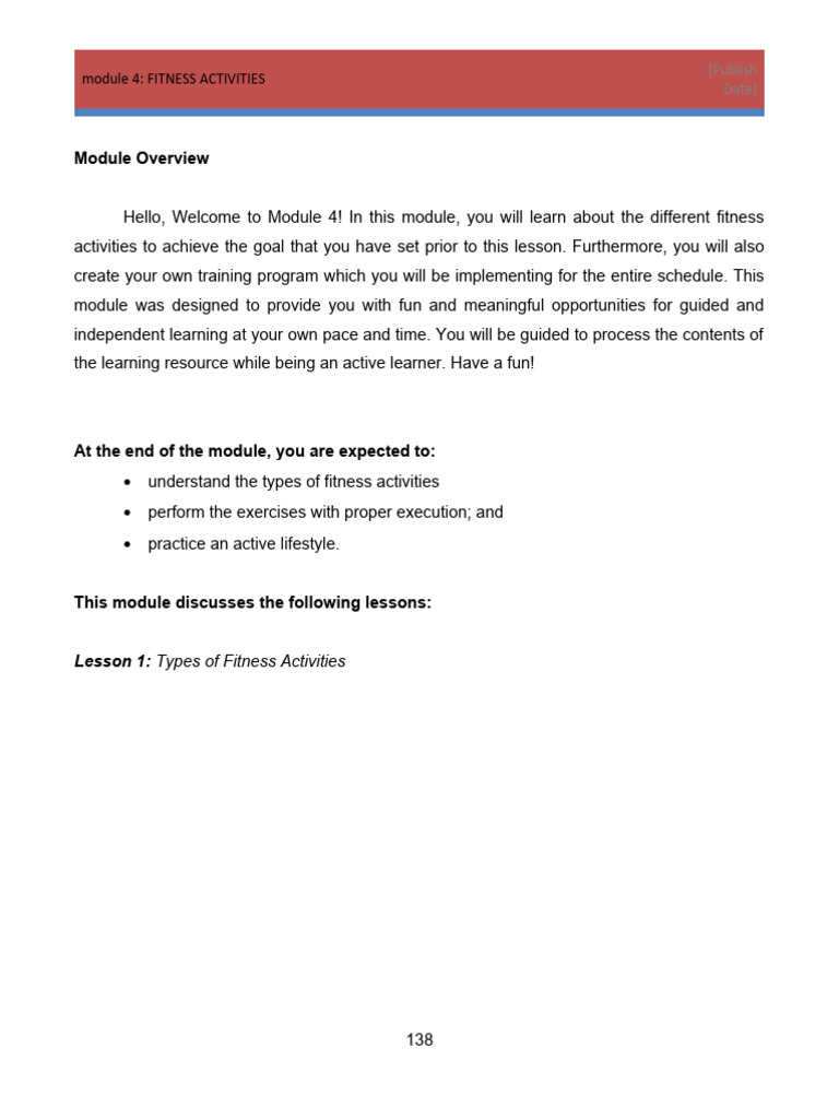 Pe102 Module 4 Fitness Activities | PDF | Strength Training | Aerobic ...