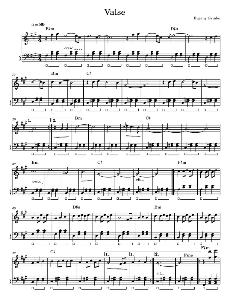 Evgeny Grinko Valse | PDF