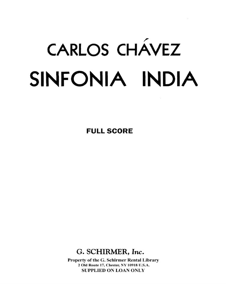 Sinfonía India (Chávez) | PDF