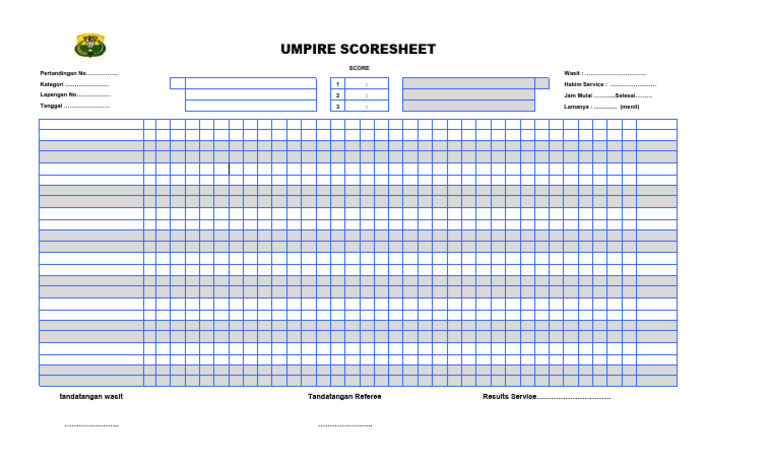 Umpire Scoresheet | PDF