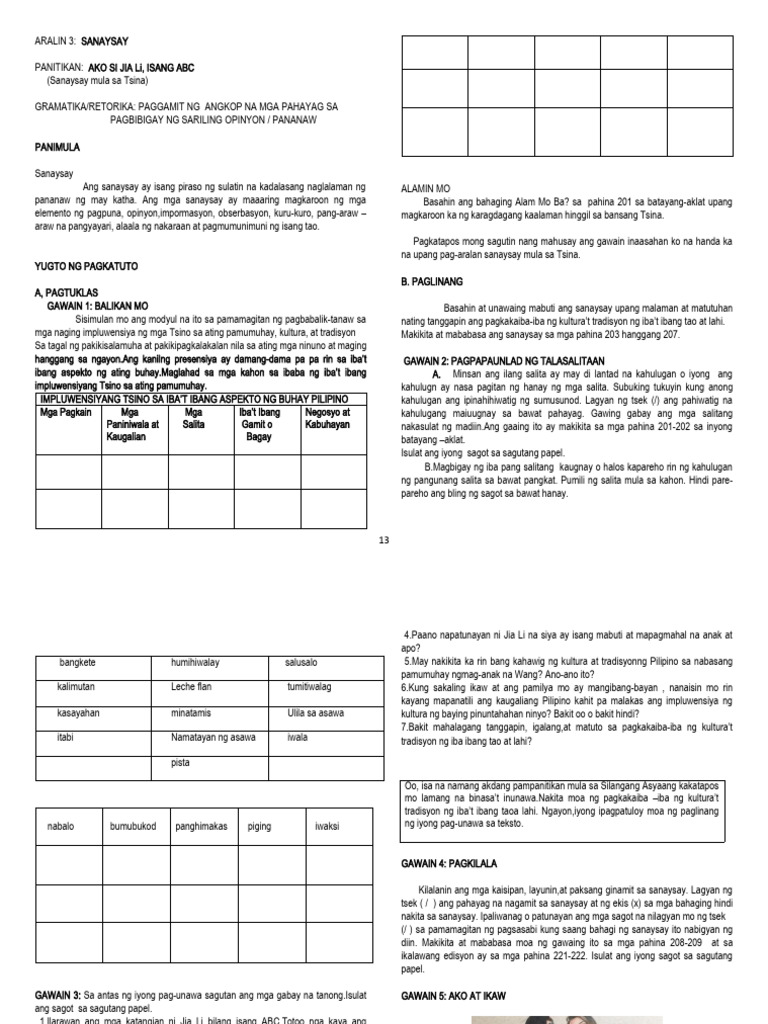 MODYUL 2 ARALIN 3 4 5 | PDF