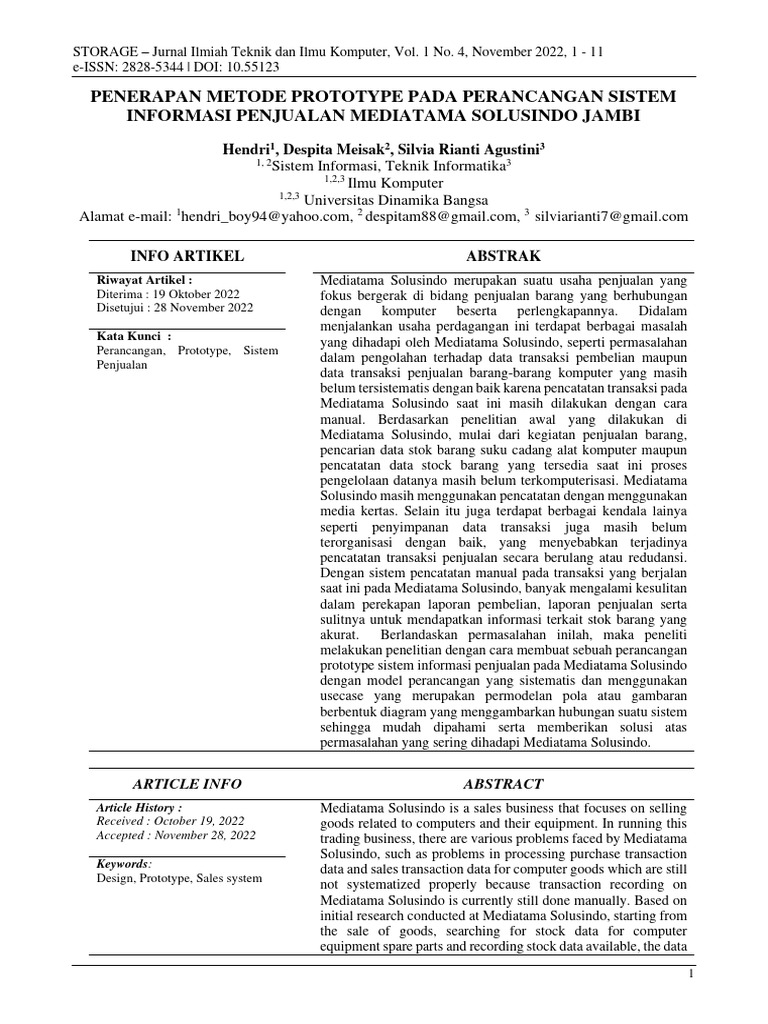 Penerapan Metode Prototype Pada Perancangan Sistem Informasi Penjualan ...
