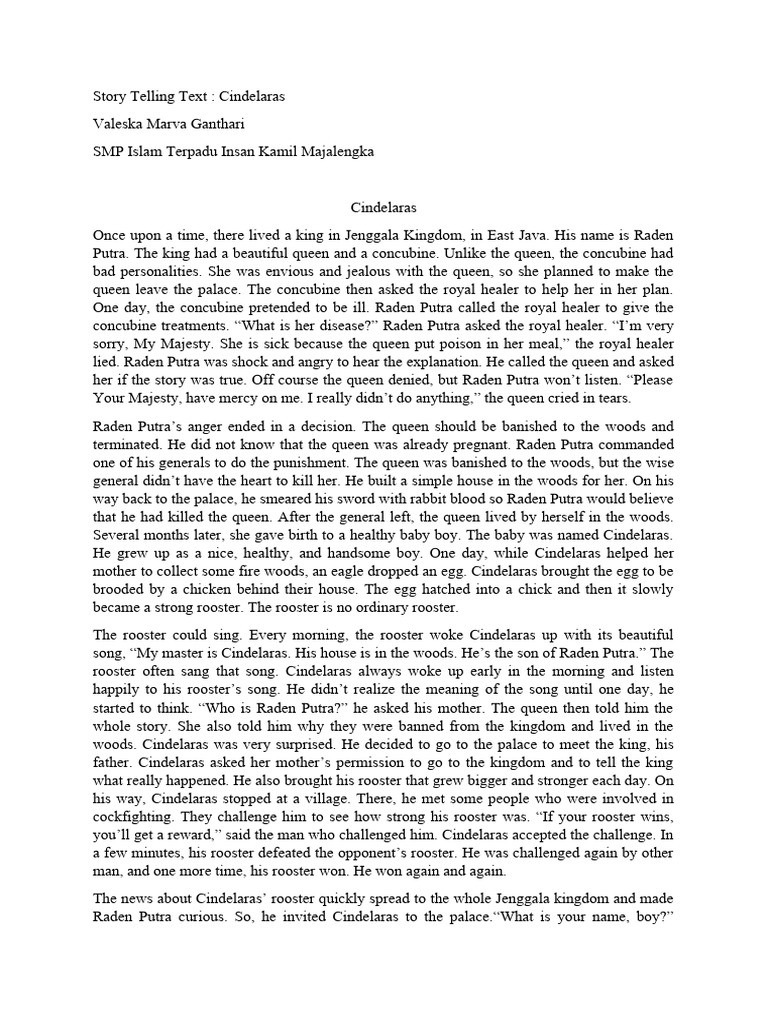 Story Telling Text Valeska_Cindelaras | PDF | Chicken