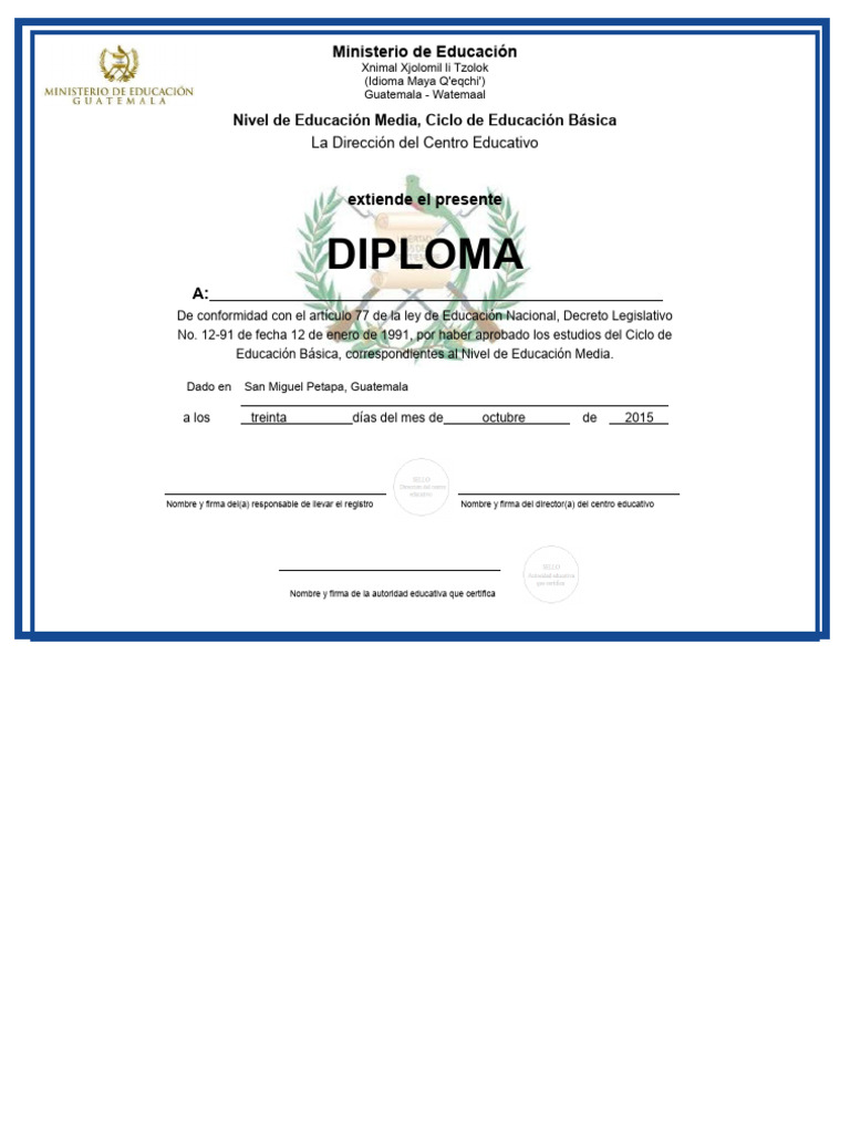 Reposicion de Diploma Básicos | PDF
