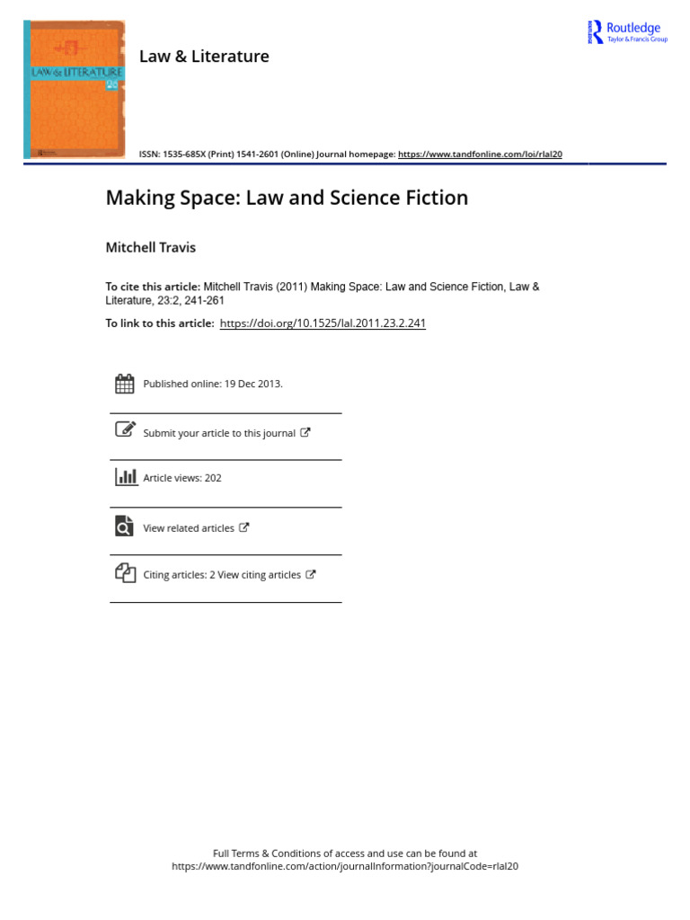 Making Space Law and Science Fiction | PDF | Science Fiction | Science