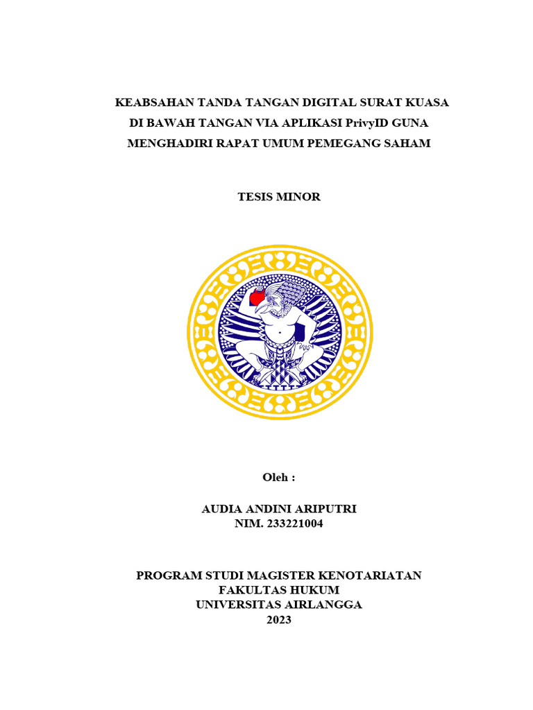 2 Tesis Minor - Unair | PDF