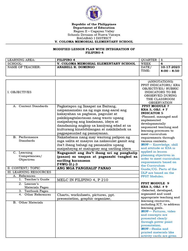 Anabell - 1ST Co-Filipino (2) - 2023-2024 | Download Free PDF ...
