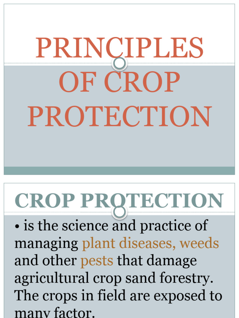 Crop Protection Principles and Practices | PDF | Pest (Organism ...