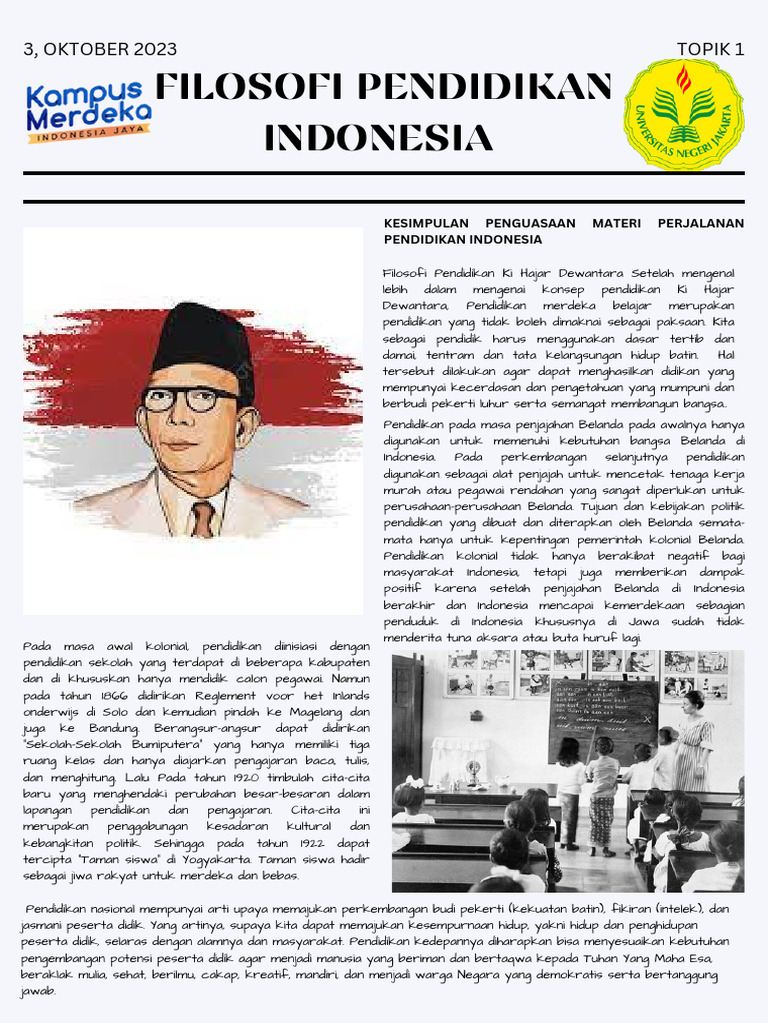 Koneksi Antar Materi - Relevansi Perjalanan Pendidikan Nasional - Agung Priambodo | PDF