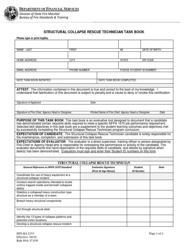 Collapsed Structure Tasklist | PDF | Manufactured Goods
