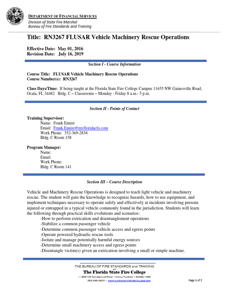 Vehicle Machinery Rescue Operations | PDF | Emergency | Search And Rescue