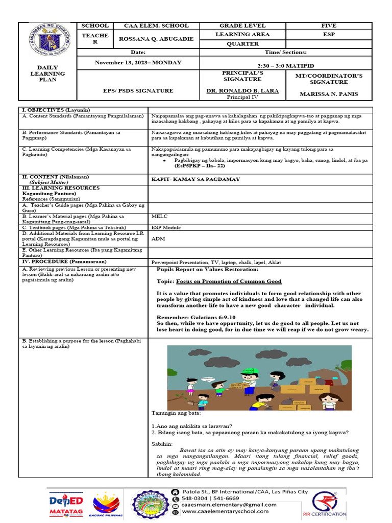 Day 2 Esp Q2 W1 | PDF