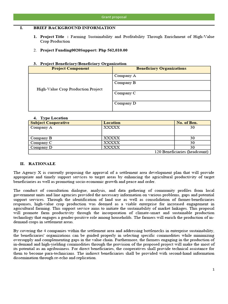 High-Value Crop Production Proposal | PDF | Market (Economics ...