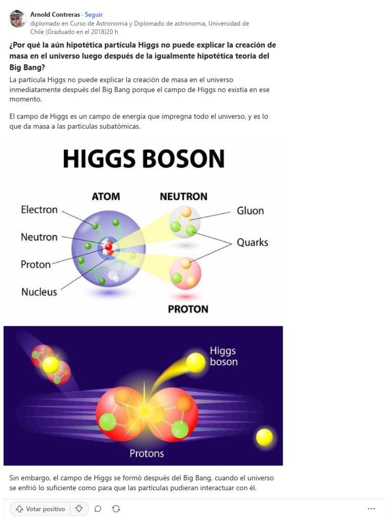 Campo de Higgs y creación de masa | PDF | Gravedad | Universo