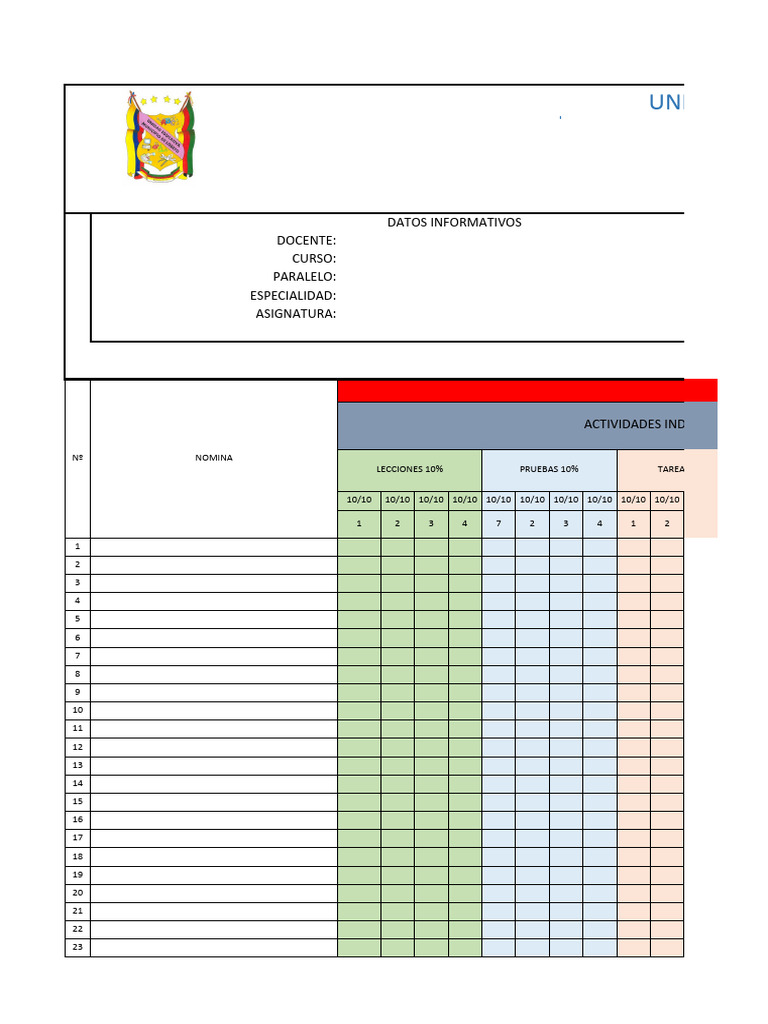 Matriz Notas 2023-2024 para 8v0-9no-1ero-2do | PDF