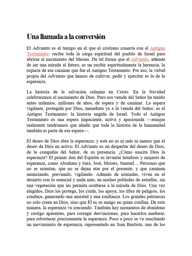 Adviento Una Llamada A La Conversión | PDF | Juan el Bautista | Adviento