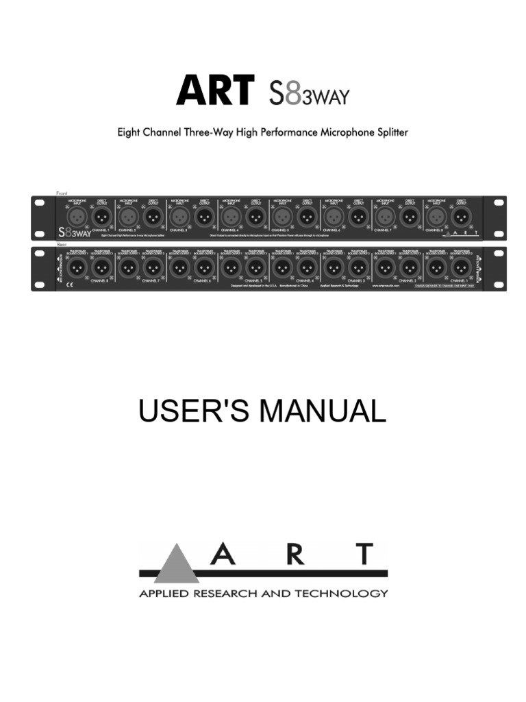 ART S8-3Way Transformer Isolated Microphone Splitter | PDF | Microphone ...