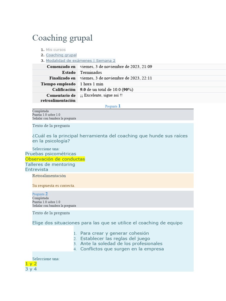 Coaching Grupal | PDF | Las emociones | Cognición
