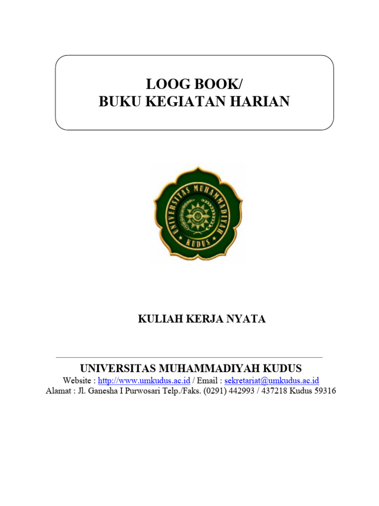Logbook KKN Universitas Muhammadiyah Kudus | PDF | Karier ...