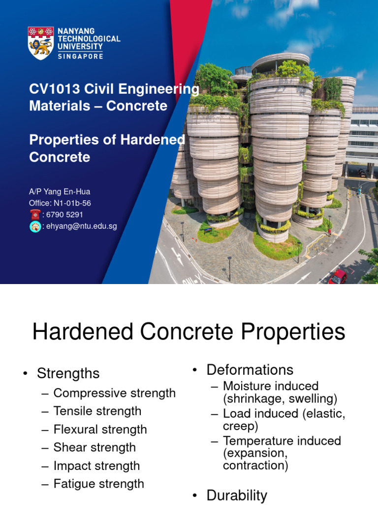 CV1013 - Concrete - 8 Properties of Hardened Concrete - S2 19-20 | PDF | Deformation ...