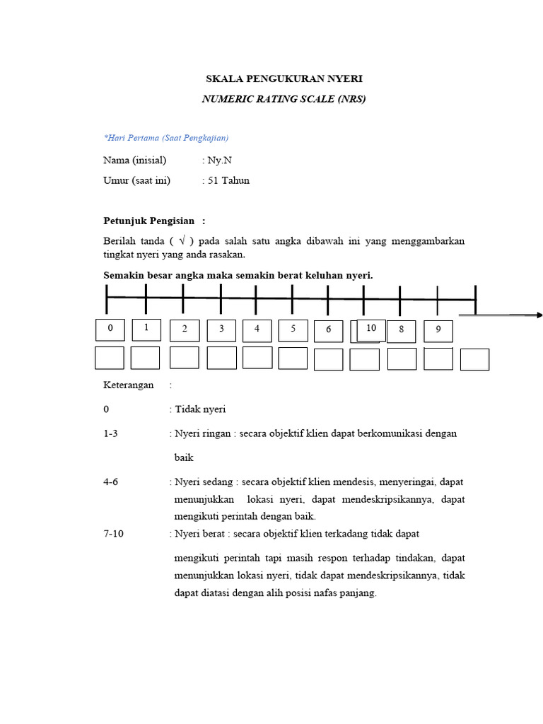 Red68 Skala Pengukuran Nyeri Numeric Rat | PDF