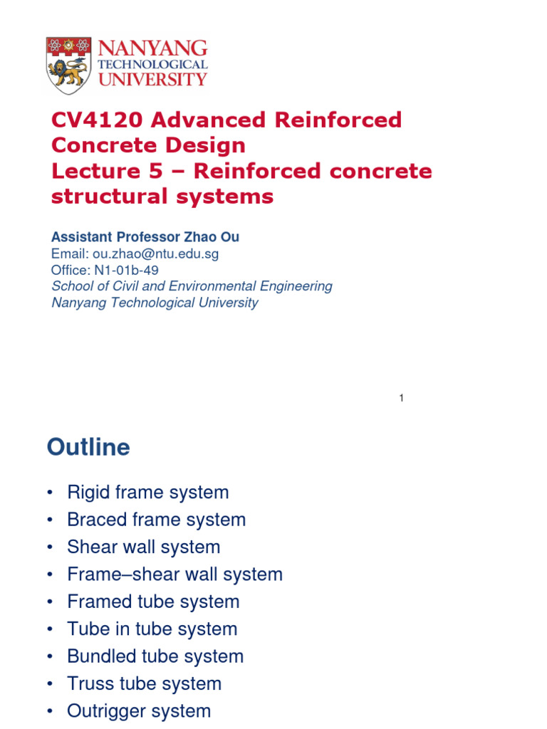 Lecture 5 - Reinforced Concrete Structural Systems - ZHAO OU | PDF ...