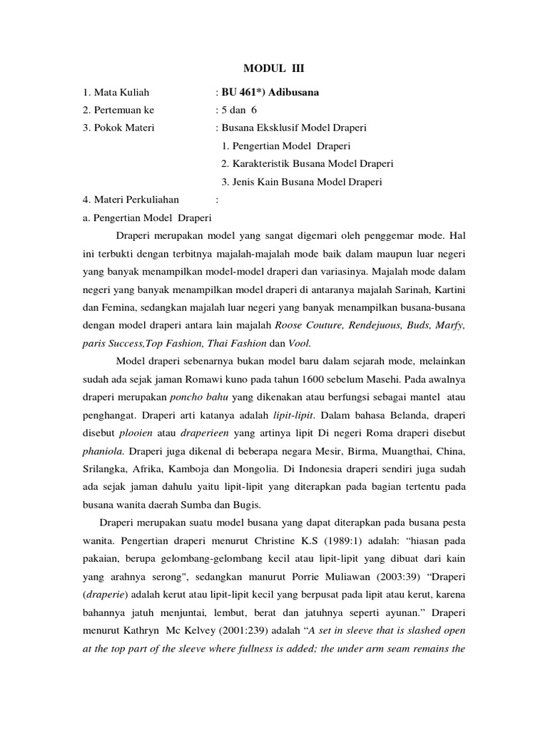 Model dan Teknik Draperi Busana | PDF | Gaya Hidup | Griya & Taman