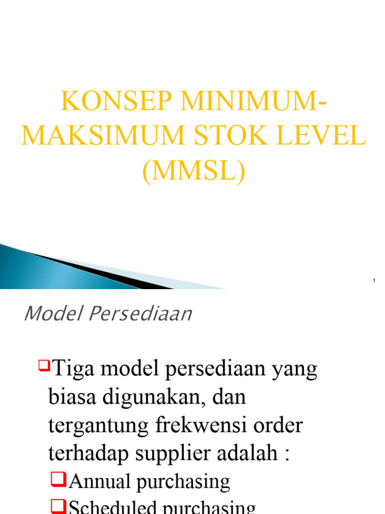 Rumus Stok Minimum dan Maksimum | PDF