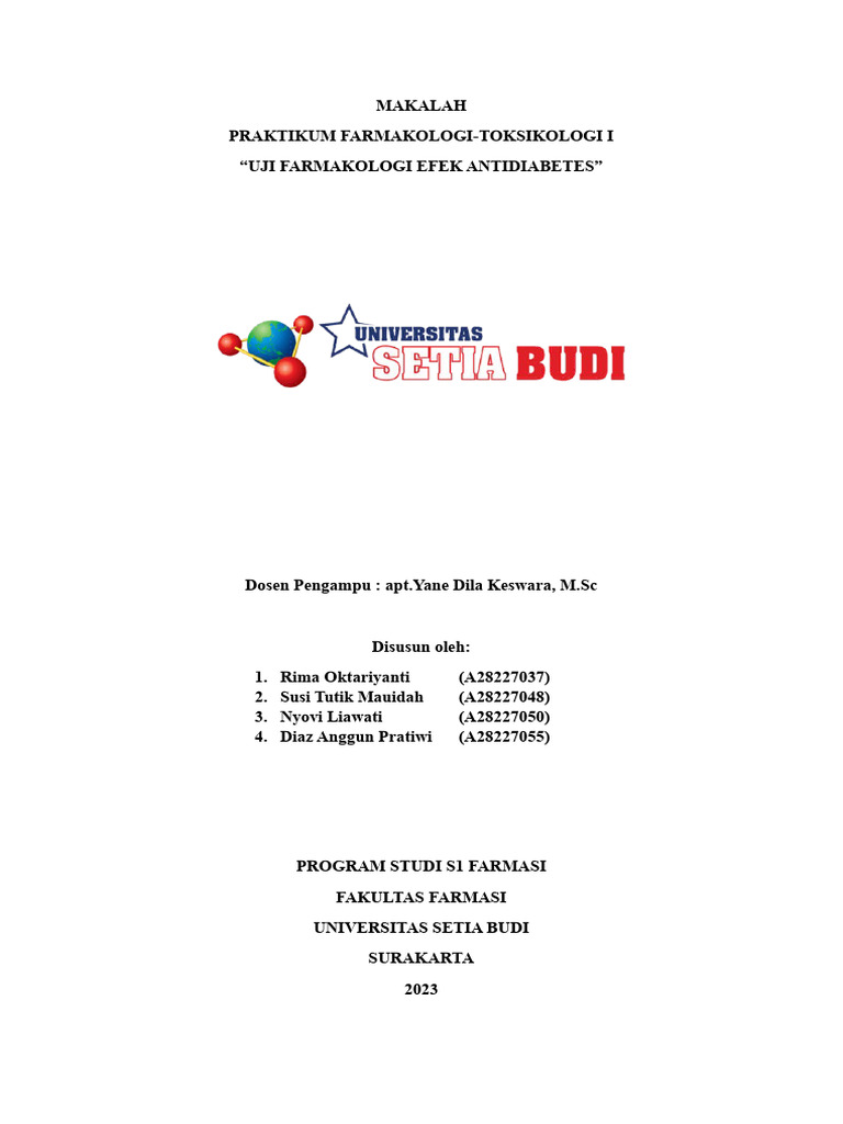Makalah Prak 1 Farmakologi-Toksikologi | PDF