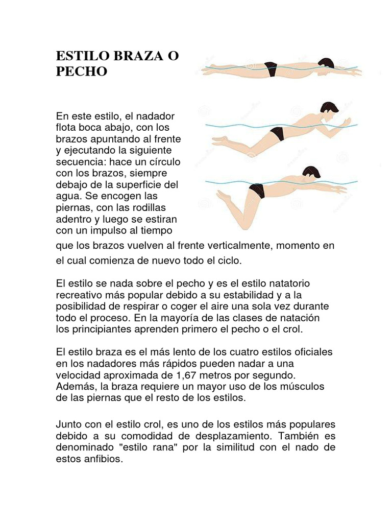 4 Tipos de La Nataciòn | PDF | Técnicas de recreación al aire libre ...