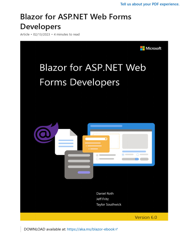 Blazor For ASP - NET Web Forms Developers - Updated To .NET 7 | PDF ... Blazor For ASP - NET Web Forms Developers - Updated To .NET 7 | PDF ...