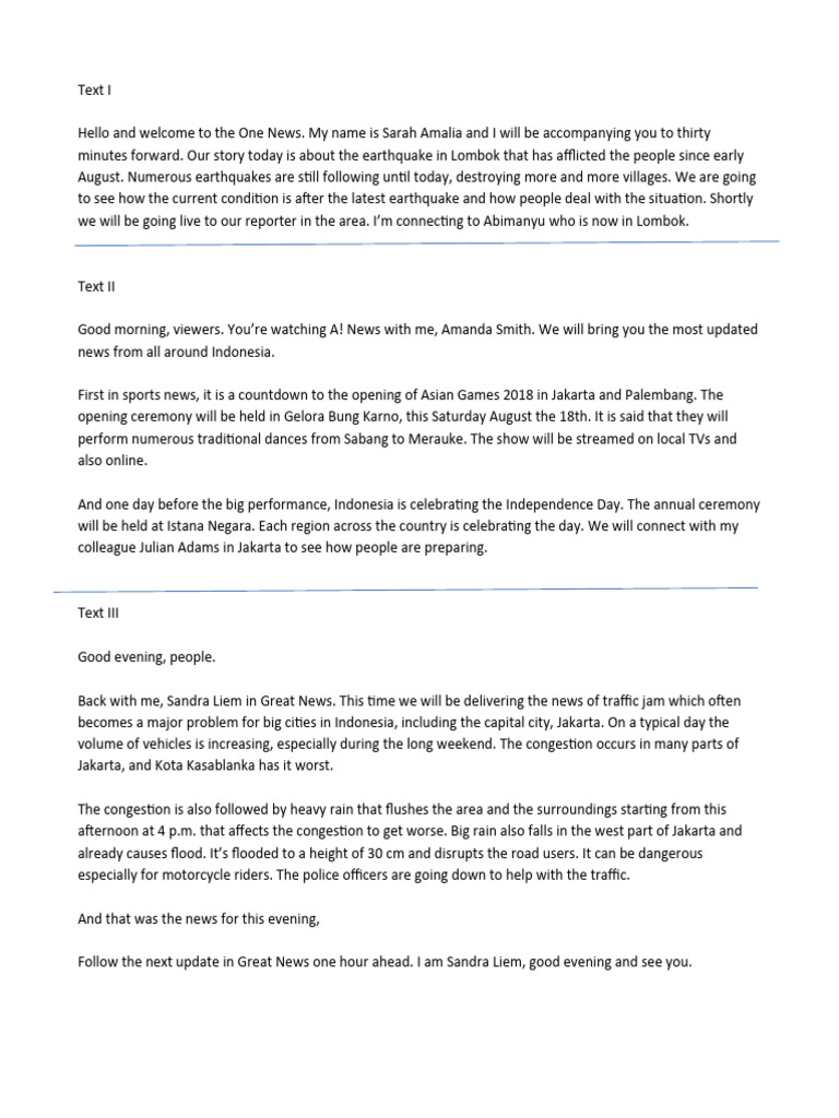 News Anchor Text | PDF