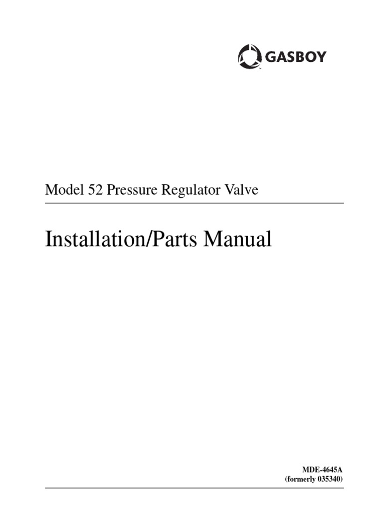 Gasboy 52 Valve-Manual | PDF | Valve | Manufactured Goods