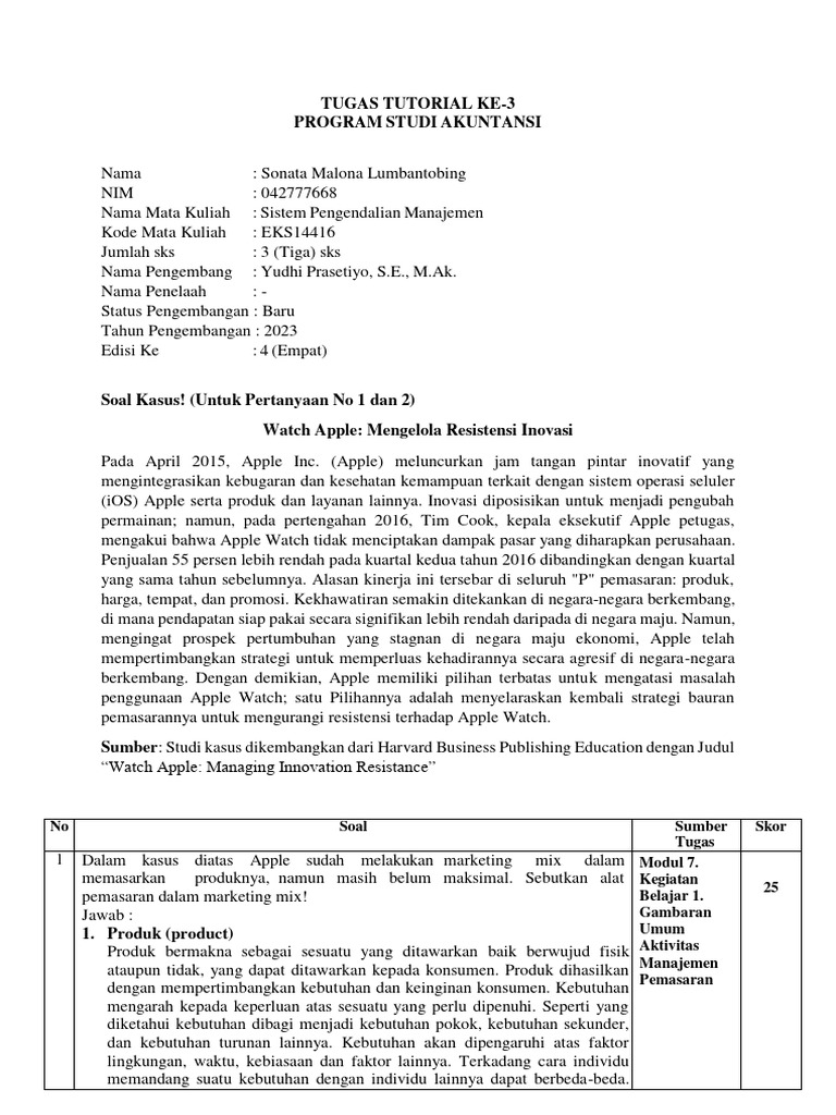 EKSI4416 - Tugas Ke-3 | PDF